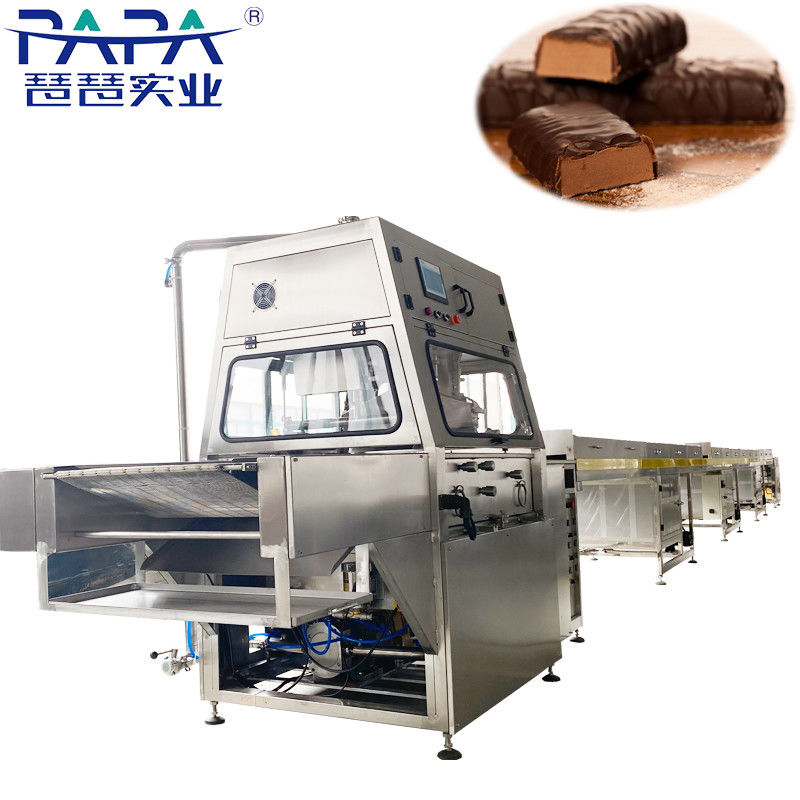 Wafer Chocolate Enrobing Machine With Cooling Tunnel Chocolate Enrobing ...