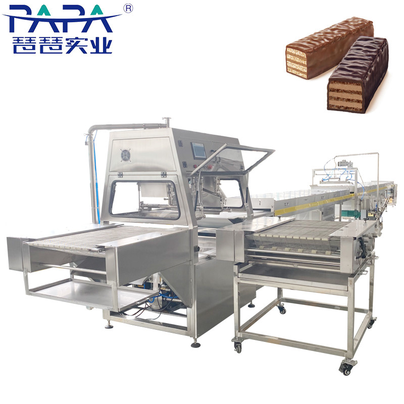 Wafer Chocolate Enrobing Machine With Cooling Tunnel Chocolate Enrobing ...